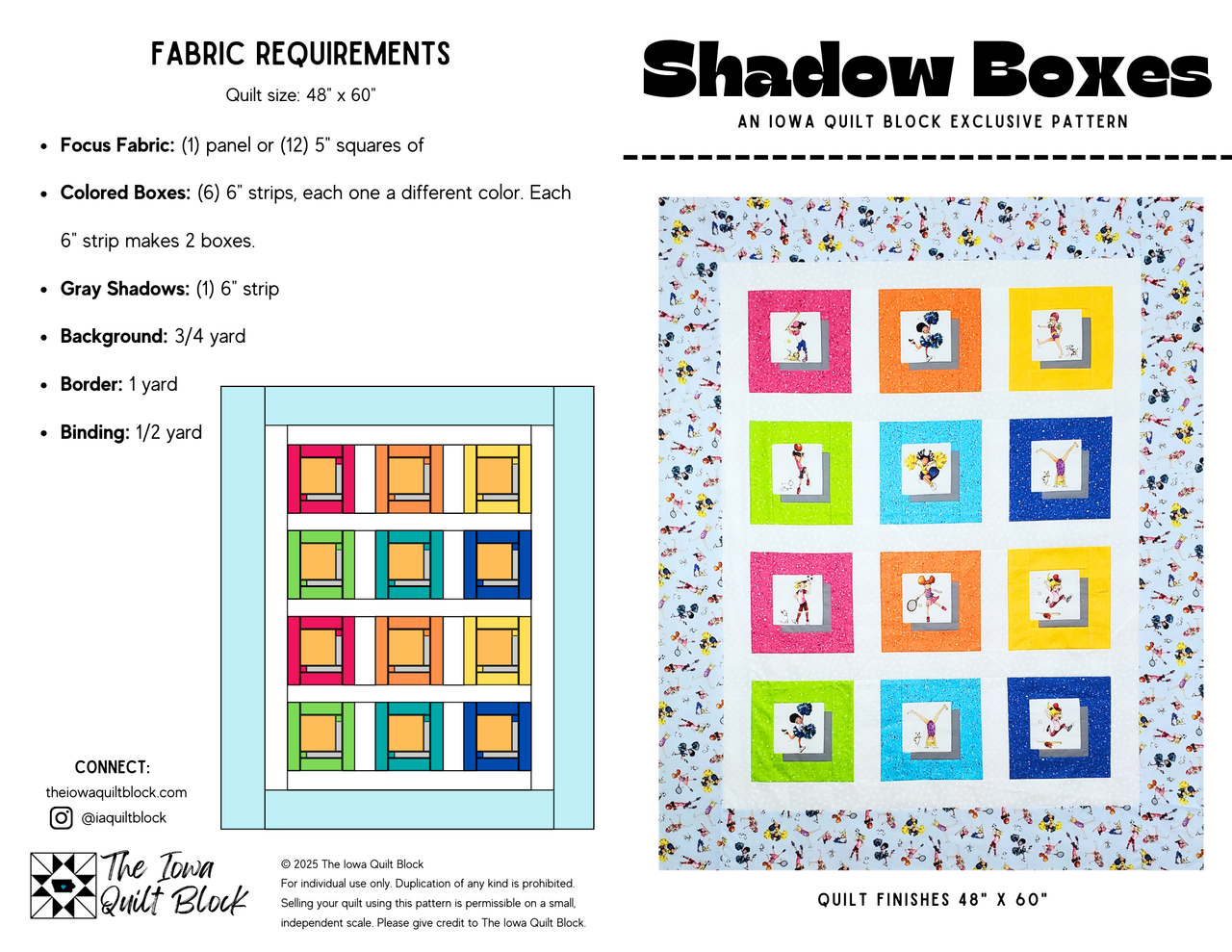 Shadow Boxes Quilt Pattern - The Iowa Quilt Block