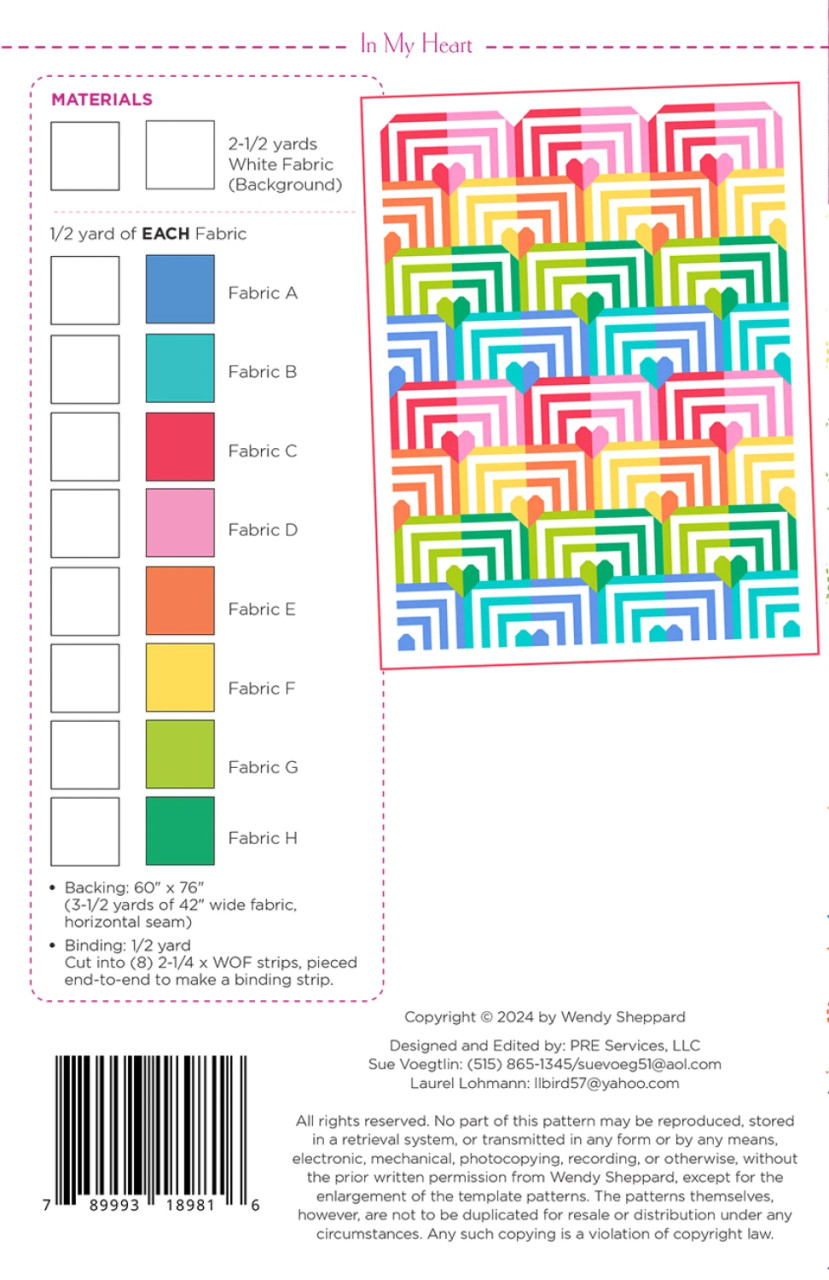 In My Heart Pattern - The Iowa Quilt Block