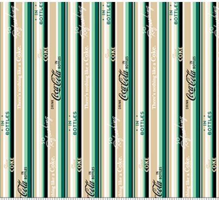 Coca-Cola - Green stripes - The Iowa Quilt Block