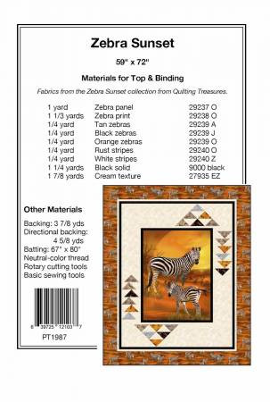 Zebra Sunset Quilt Pattern