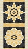 Jubilee Ruler Panel Gold - 24" x 42" - The Iowa Quilt Block