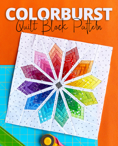 Colorburst Quilt Block Pattern - The Iowa Quilt Block