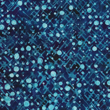 Dotty Grid Blue Storm - The Iowa Quilt Block
