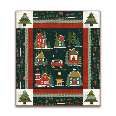 Christmas Is In Town Panel Quilt Kit - The Iowa Quilt Block