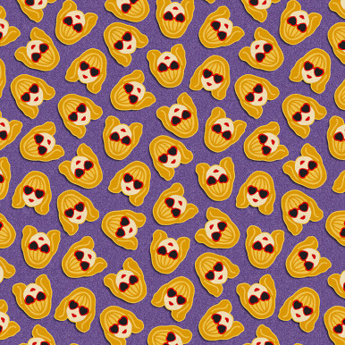 Popstar Toss - Purple - The Iowa Quilt Block