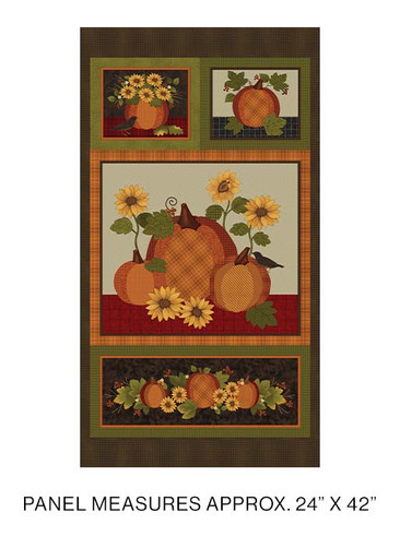 A Wooly Autumn Panel 24" x 42" - The Iowa Quilt Block