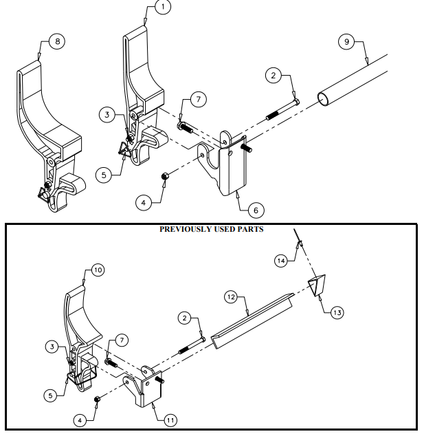 Grain Cart Flip-Release Tarp Stop Assembly