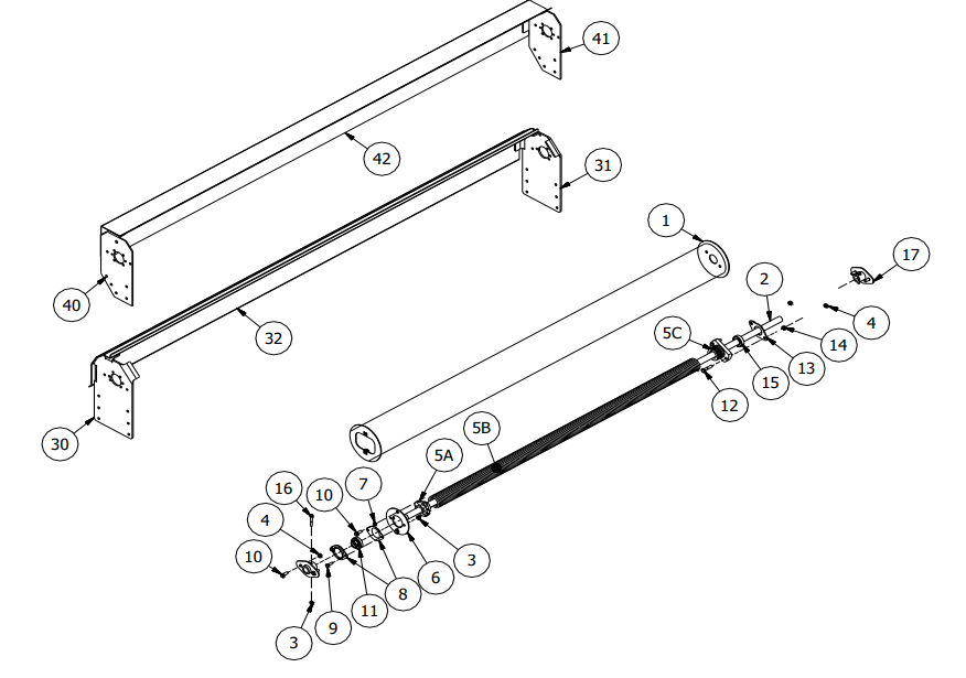 Air Flip Roll Tube Assembly