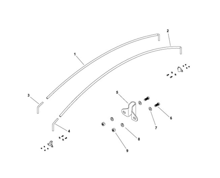 Stainless Bow Kit: 12" Rise- 89"-95"
