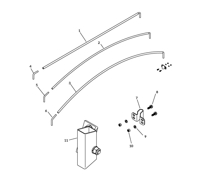 Bows: Galvanized Steel Standard Bows