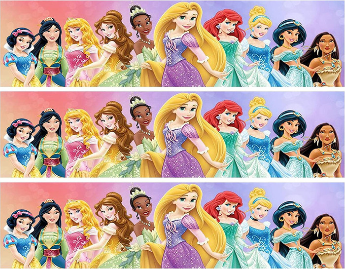 Princess edible cake strips - Edible Image Printing