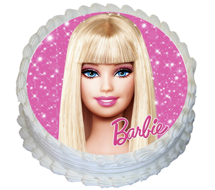 Barbie_2 16cm round licensed image - Edible Image Printing