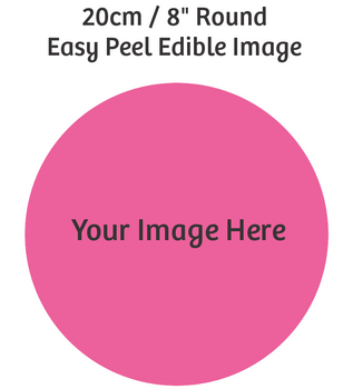 Edible custom cake print round