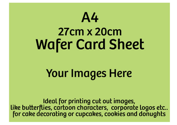 A4 Wafer card - Edible Image Printing