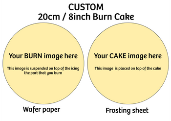 20cm / 8inch CUSTOM Burn Cake