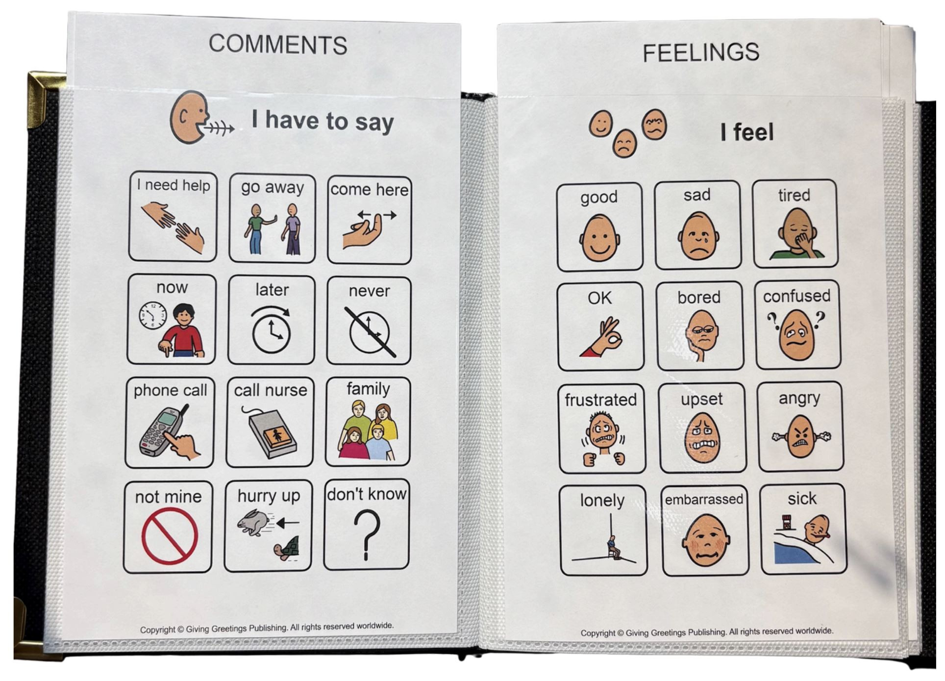 Picture Communication Boards for Adults | Say it with Symbols