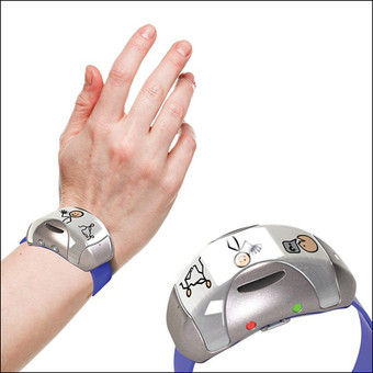 GoTalk Go is a small, wearable AAC speech device that fits on your wrist.
