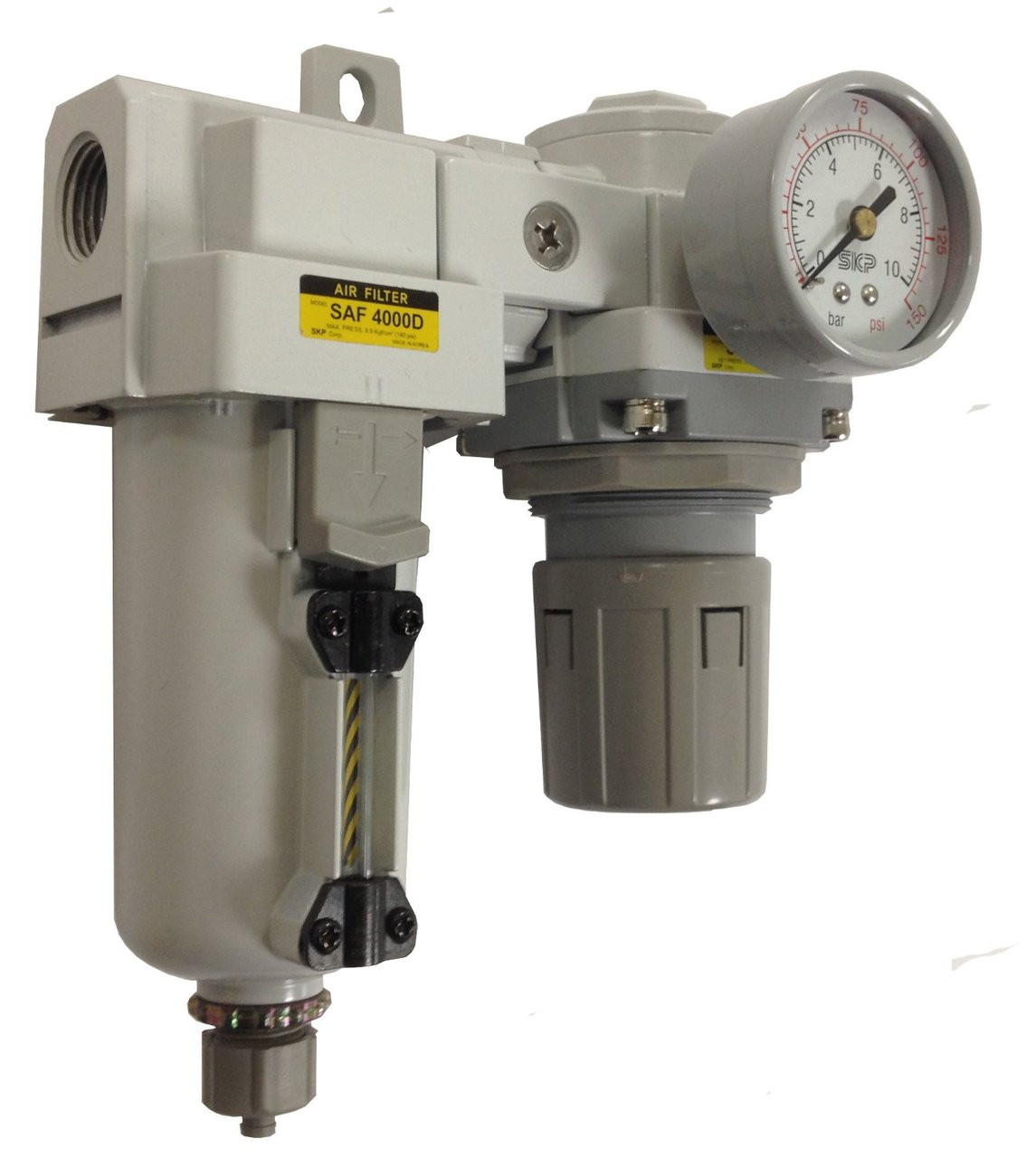 Compressed Air Filter Regulator Combo | PneumaticPlus SAU3020M-N03G | 3 ...