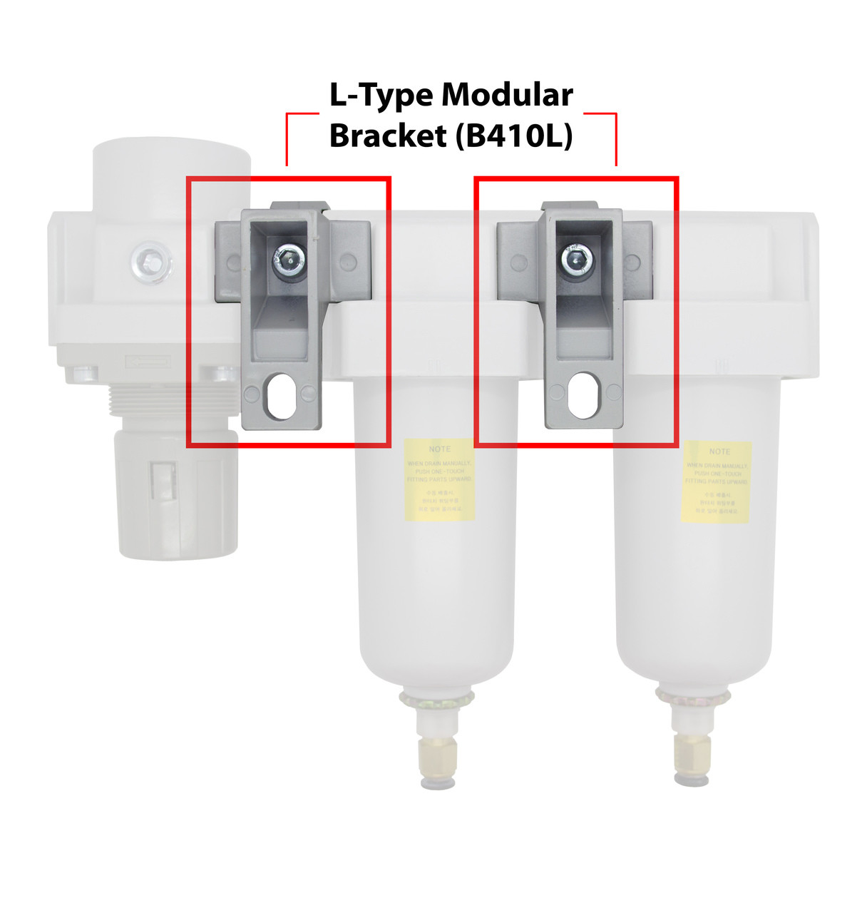 PneumaticPlus L-Type Modular Bracket - PneumaticPlus