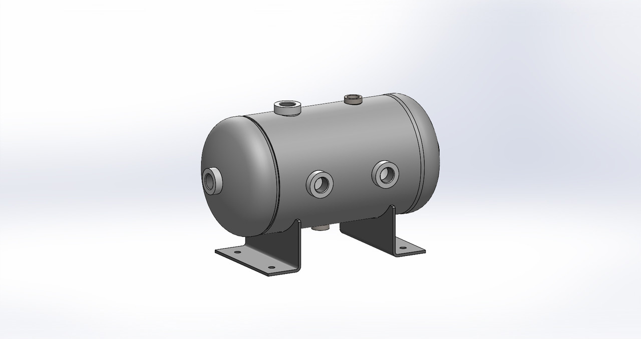 Morganton 3-Gallon Horizontal Air Receiver Tank | ASME Certified | 200 ...