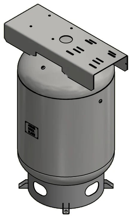 Manchester Tank 120-Gallon Vertical Air Receiver Tank 200 PSI, 30" x 46 ...