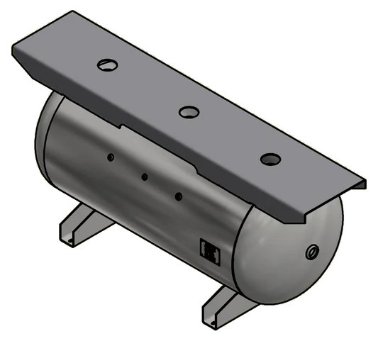 Manchester Tank 200-Gallon Horizontal Air Receiver Tank 200 PSI ...