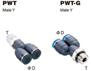 Push-To-Connect Fitting - Male Y - PneumaticPlus