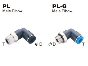 Push to Connect Fitting – Male Elbow | PneumaticPlus