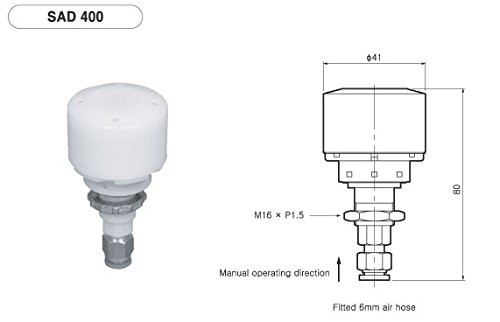 PneumaticPlus SAD402 Series Water Trap Valve, Automatic Drain, Metal ...