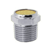 PneumaticPlus Sintered Bronze Vent - Nickel Plated Iron Body