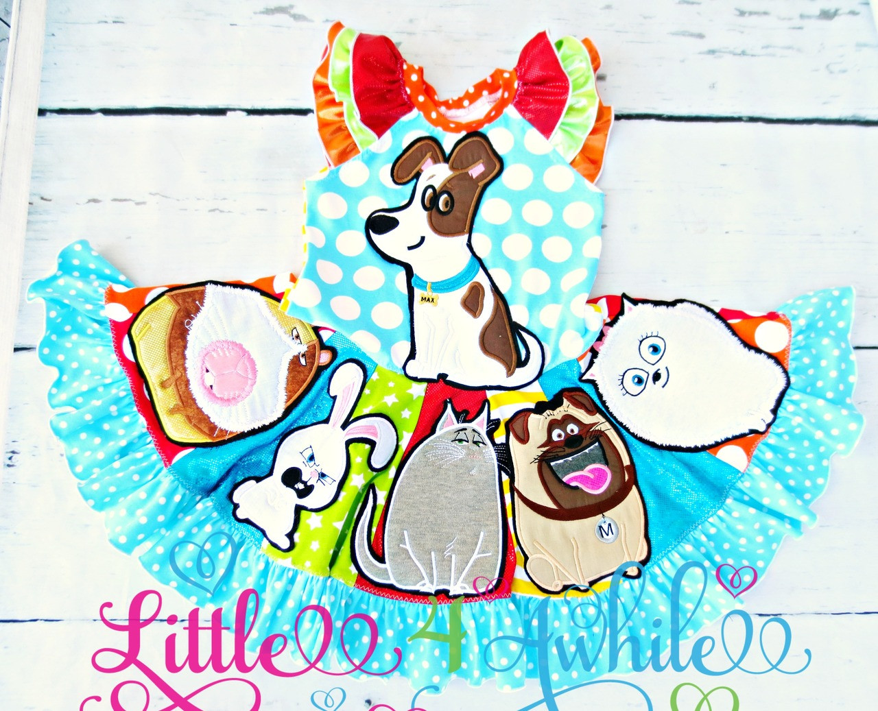 Pets Movie Snowball Applique Design by Appliques With Character