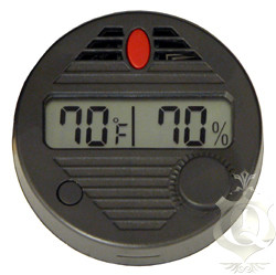 HygroSet Front Mount Adjustable Digital Hygrometer Round