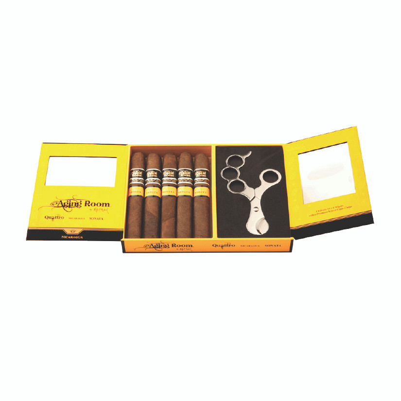 Aging Room Quattro Sonata 5-Cigar Sampler Gift Set with Cutter