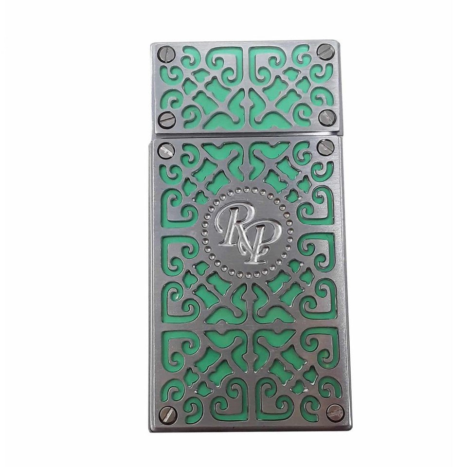 Rocky Patel BURN Light Green and Chrome Lighter by Rocky Patel