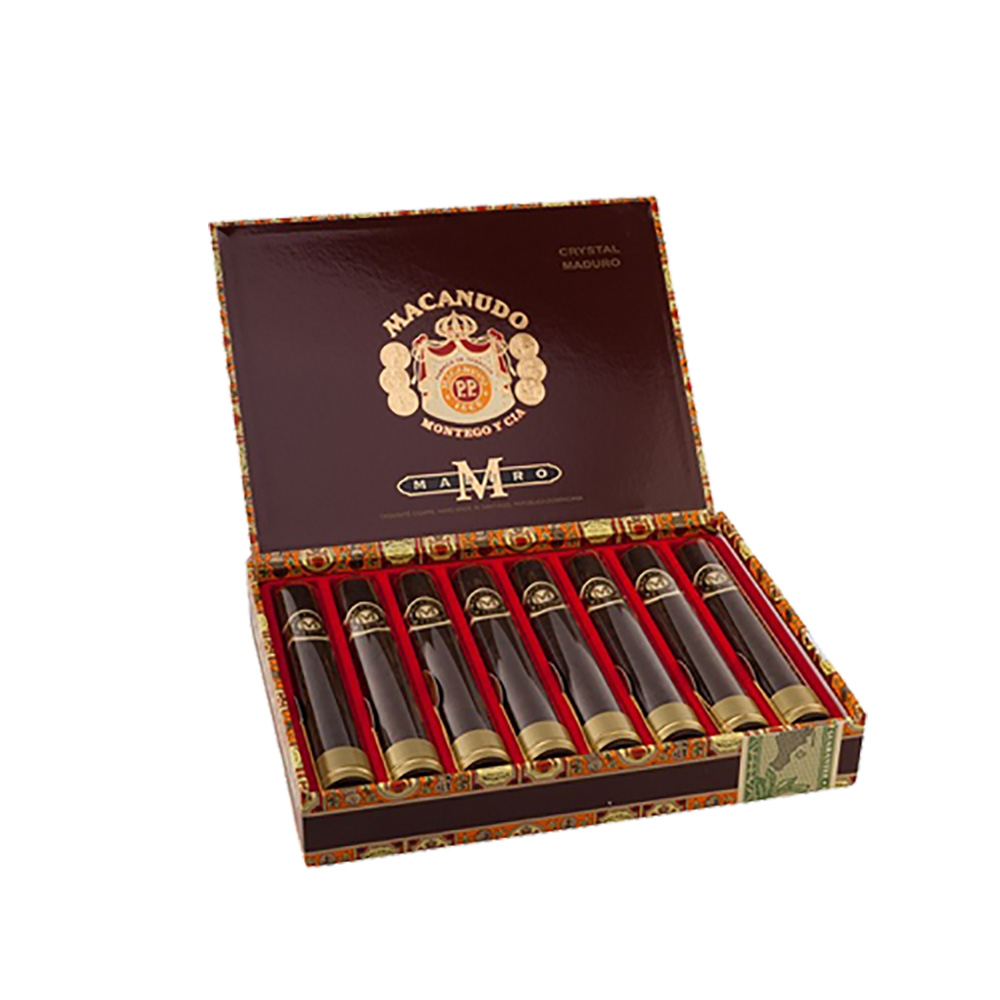 Macanudo Maduro Crystals Tube Cigars - Maduro Box of 8
