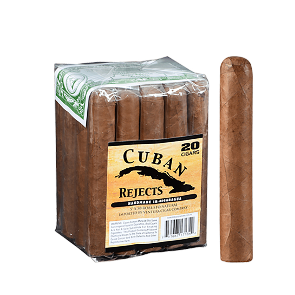 Cuban Rejects Robusto Cigars - Natural Bundle of 20