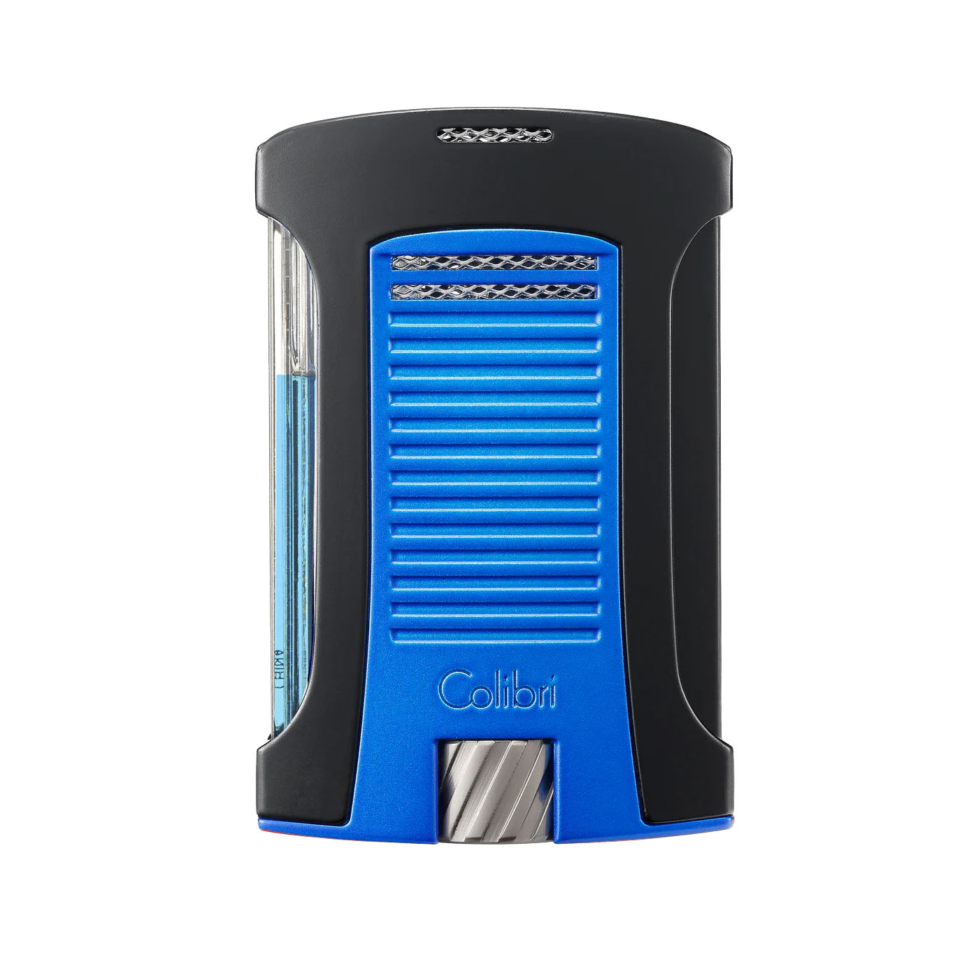 Colibri Daytona Single-Jet Lighter, Matte Black + Metallic Blue