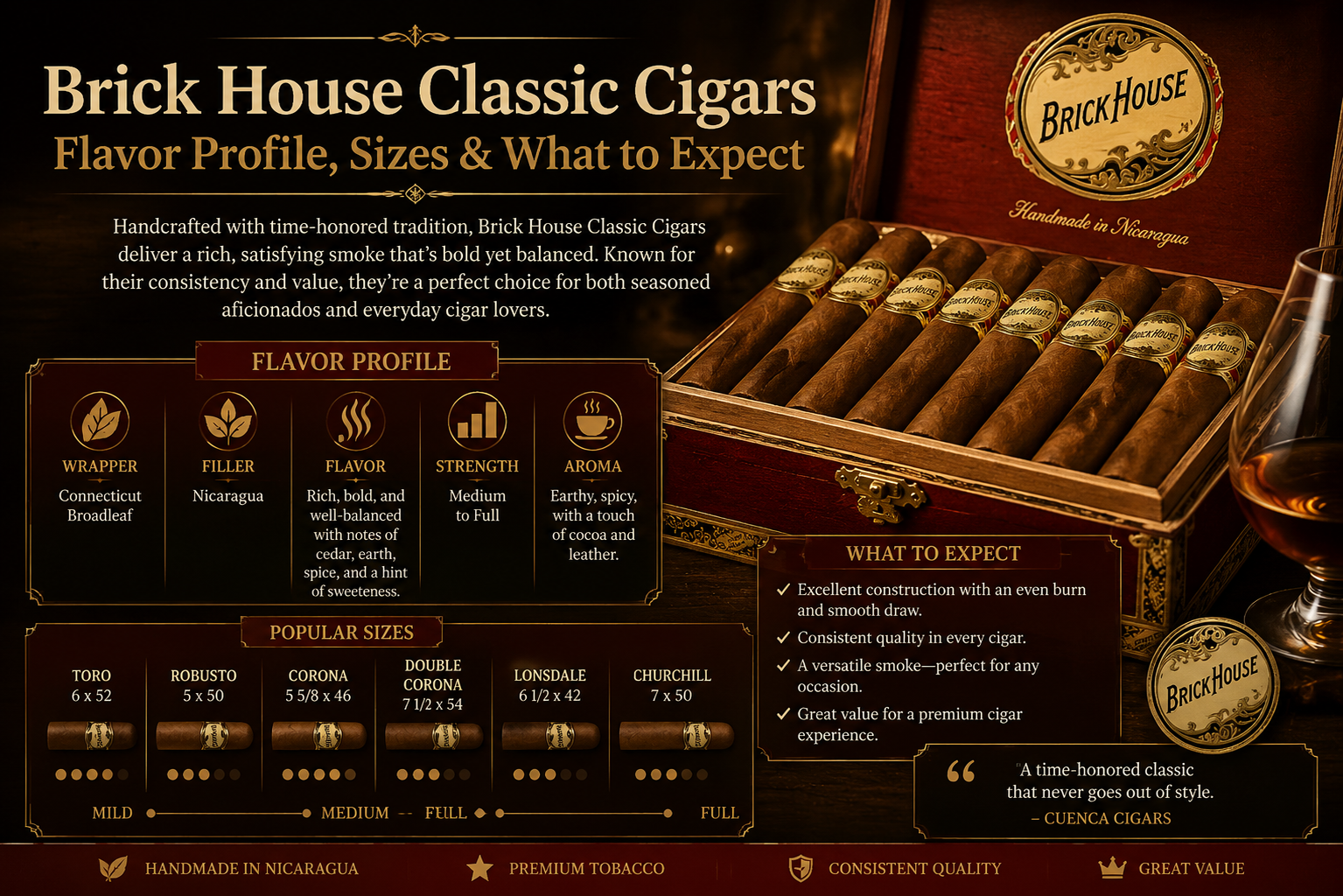 Brick House Classic Cigars | Flavor Profile, Sizes & What to Expect ...