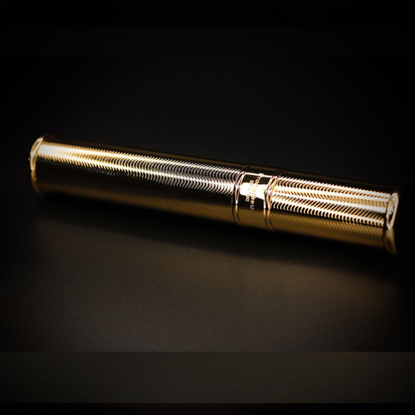 Prometheus Cigar Tubes Gold Stylish Travel Case