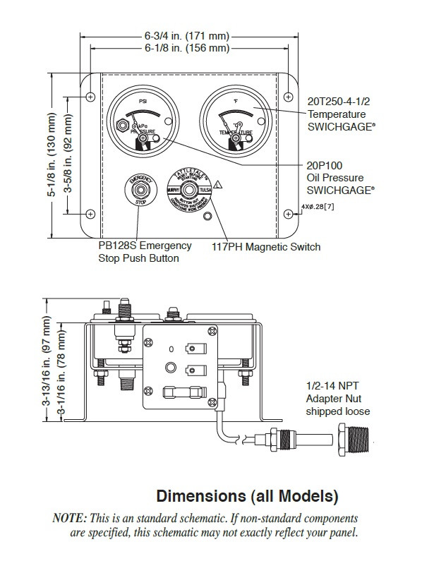 Murphy Swichgage Shutdown Panel - WD300-12