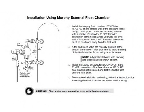 Murphy Series 100 External Float Chamber 15700799