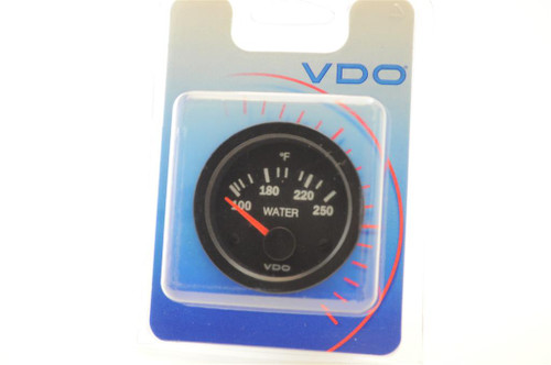 VDO Vision Black Electric Water Temperature Gauge -310-105