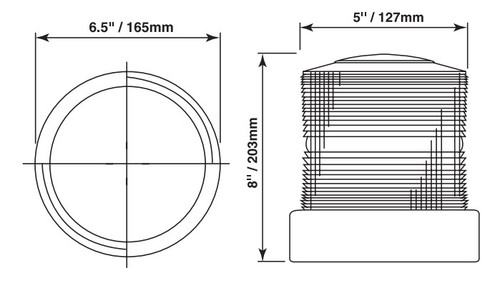 Meteorlite Strobe Light SY85100Q-R by Superior Signal