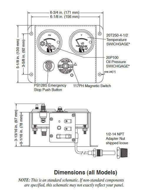 Murphy Swichgage Shutdown Panel - WD300-12