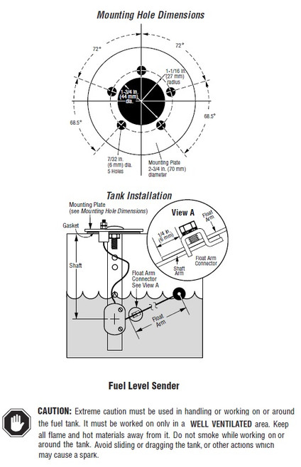 Murphy Fuel Level Sender 1-Wire-to-Ground ESF