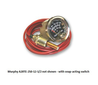 Murphy 130-250F Temperature Swichgage with Internal Snap-Acting SPDT ...