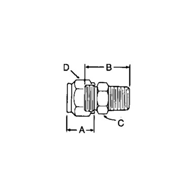 Lincoln 69069-9 Heavy-Duty Tube Fitting Male Connector Stainless Steel ...
