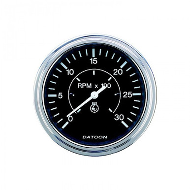 Datcon 3 3/8-in. Tachometer Gauge 0-4000 RPM Polished 103735