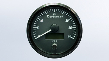 VDO SingleViu Tachometer 100mm 4000RPM retail pack w/ harness