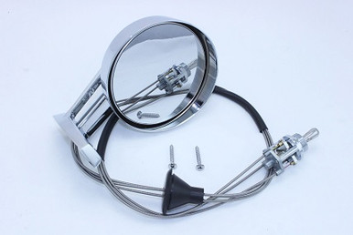 Exterior Chrome Mirror for 61-64 - Remote 3 Bar LH/Driver side